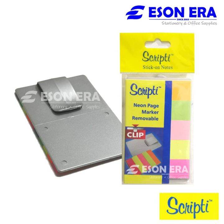 Scripti Stick-on Notes with Clip 46121 Stiker Tanda | Lazada