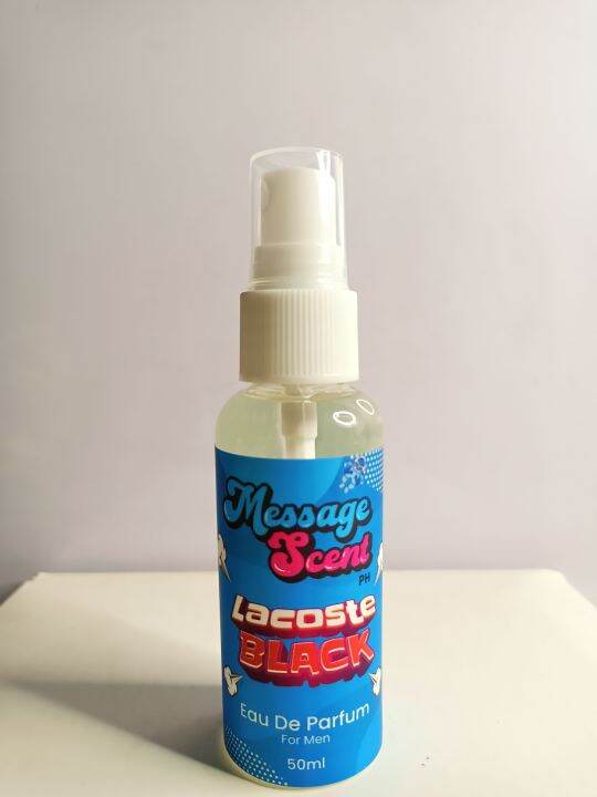 Message Scent ph. Lacoste Black Inspired Perfume 50ML Oil based ...