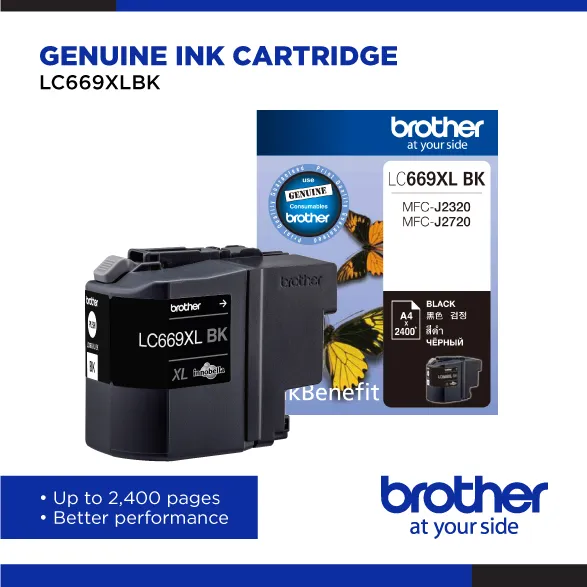 Brother LC-669XL Black original cartridge for use at | MFC-J2320 | MFC-J2720 | Lazada