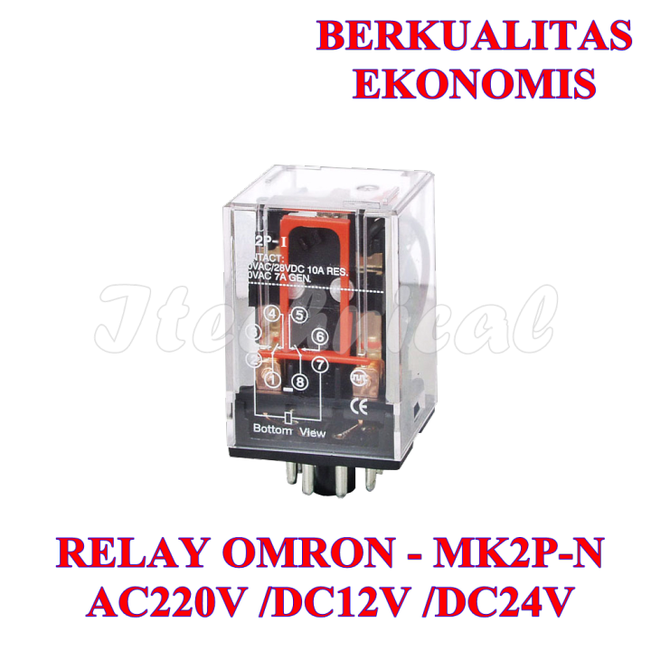 RELAY RELLAY OMRON MK2P-N AC 220V - MK2P-N DC12V - MK2P-N DC24V 8 KAKI | Lazada Indonesia