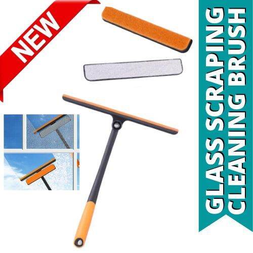 3in1 Glass Scrub Scraping Multi-Function Screen Window Cleaning Brush ...