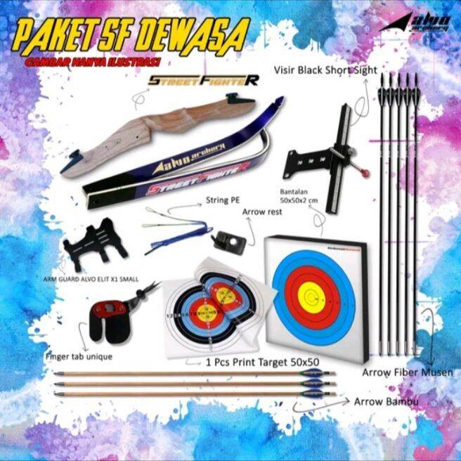 paket pro lengkap Panahan Street Fighter dewasa Anak panah Musen bantalan Panahan Bogor | Lazada ...