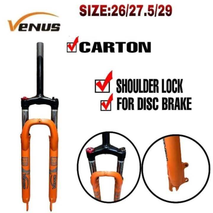 VENUS BIKE MTB FORK MECHANICAL FRONT SHOCK ABSORPTION size 26/27.5/29 | Lazada PH