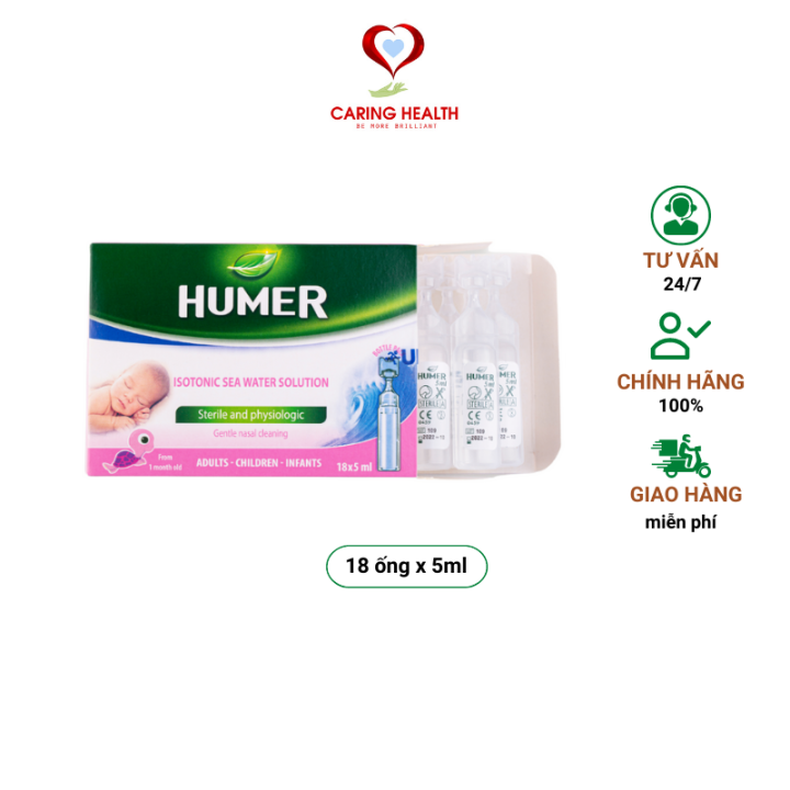 Dung dịch vệ sinh mũi trẻ sơ sinh Humer Unidose (Humer Unidoses) - dạng ...