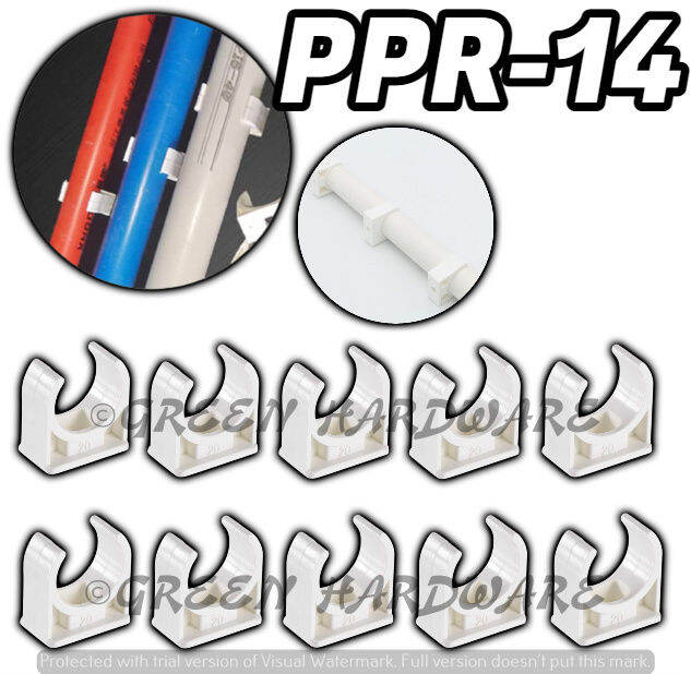 10PCS/SET PPR-14 Supreme PPR Pipeclip PVC Clamp 1/2 & 3/4 Plastic PPR ...