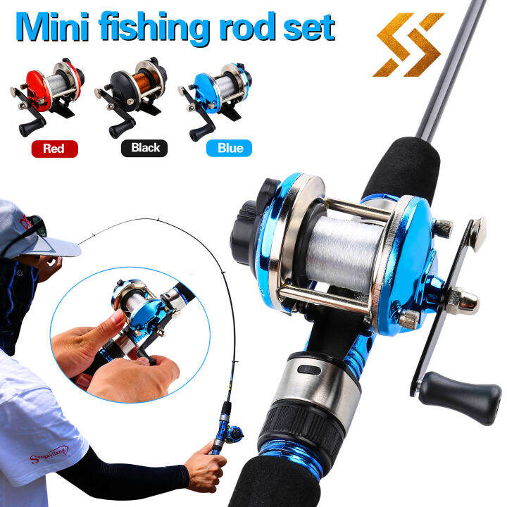 Sougayilang Mini Fishing Set Telescopic Portable Mini Fishing Rod and 3 ...