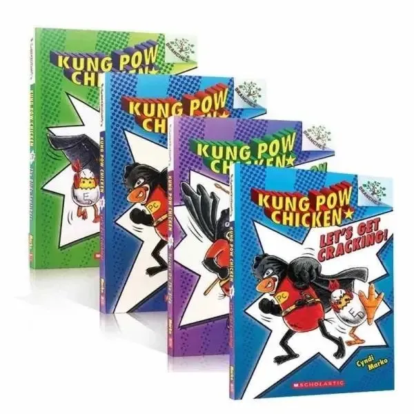 Kung Pow Chicken 4 books,English book for kids | Lazada.co.th
