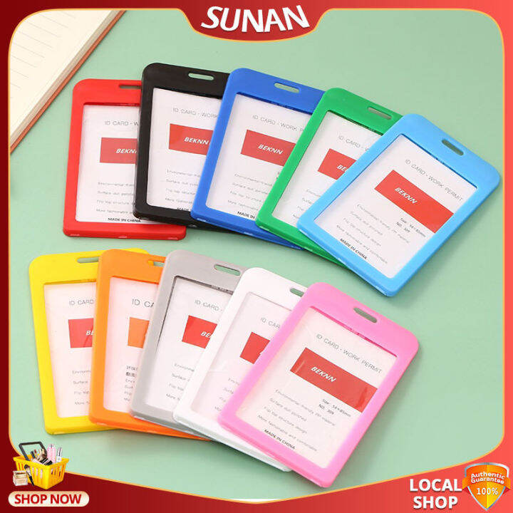 Double-Sided Transparent Plastic Badge Work Card Set Student Card With ...