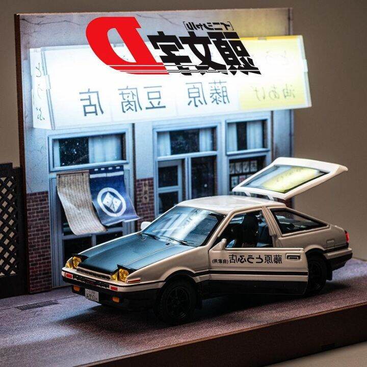 AE86 initial letter D alloy model car Fujiwara tofu shop model car pull ...