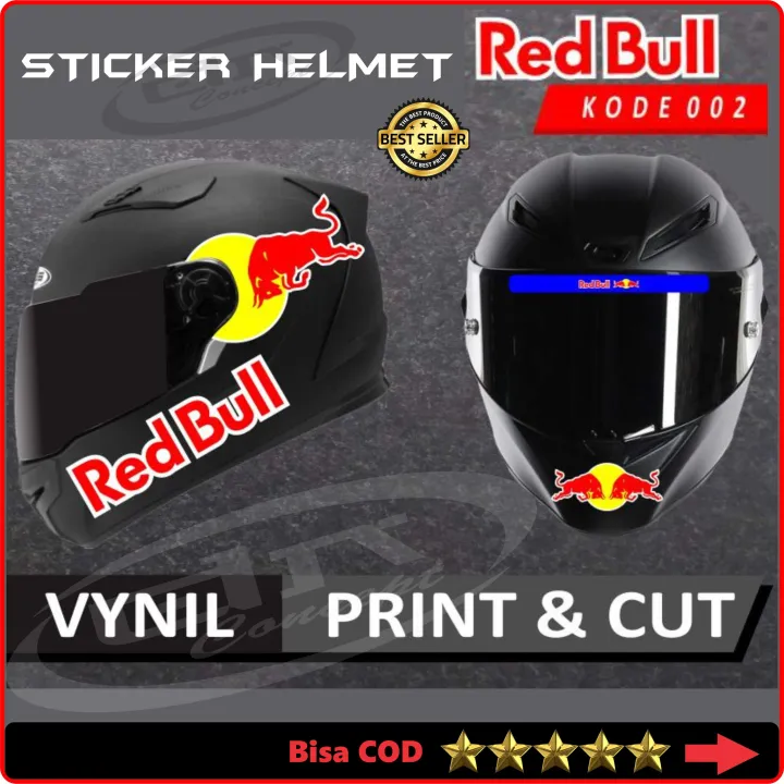 Stiker Sticker Helm Helmet Set Red Bull Monster 2 | Lazada Indonesia
