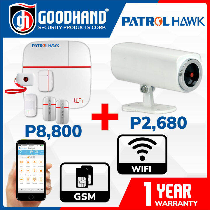 Patrol Hawk Intruder Alarm Smart Wi-Fi & GSM Security System, Control ...