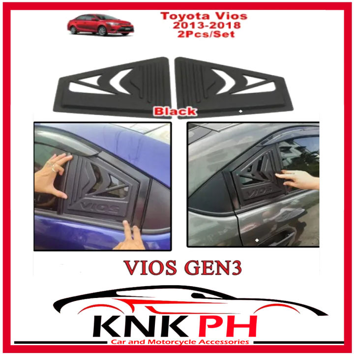 Toyota Vios Gen3 2013-2018 Side Vent Cover Window Matte Black | Lazada PH