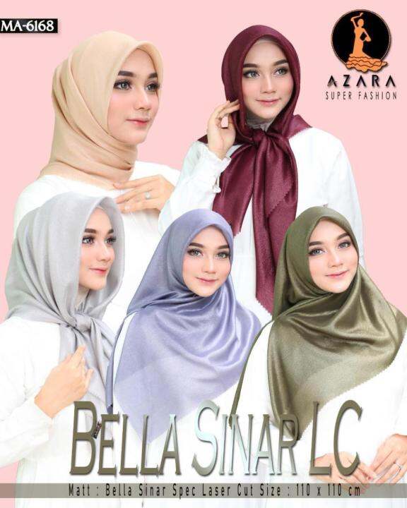 AZARA Hijab Segiempat Bella Sinar lasercut/Segiempat Bella Sinar ...