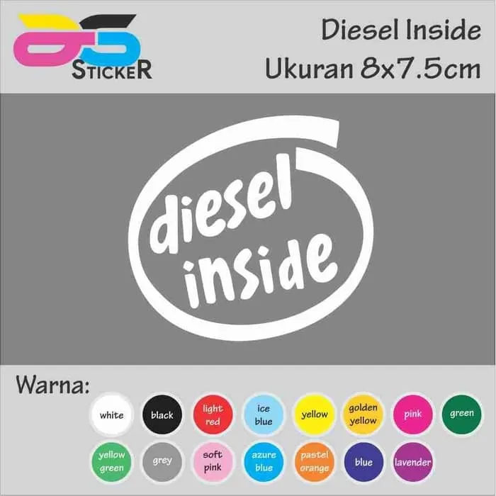Cutting Sticker - Stiker JDM Diesel Inside 8x7.5cm | Lazada Indonesia