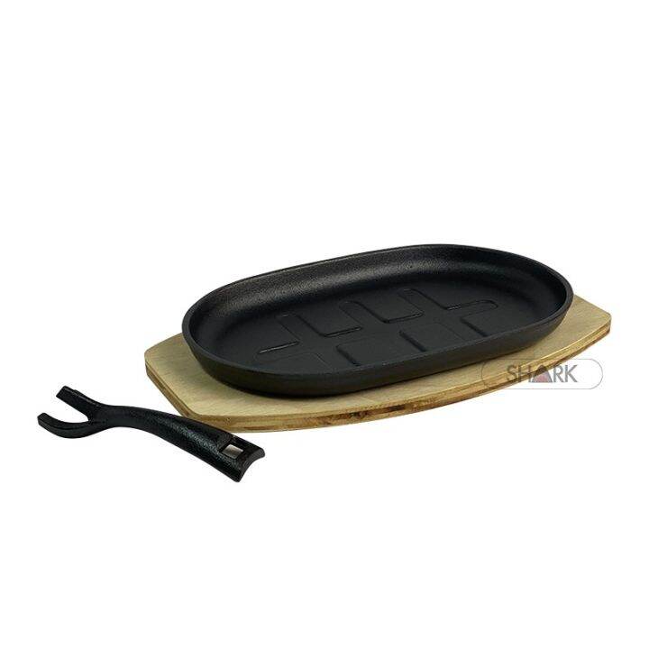 Pre-Seasoned Sizzling Cast Iron Hot Plate Oval Sizzling Plate Sizzling ...
