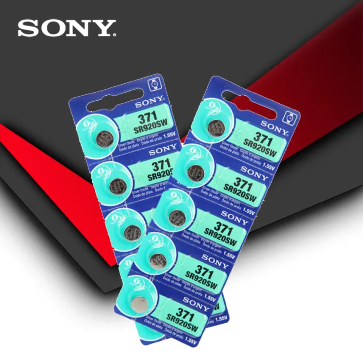 10pcs Sony 100 Original 371 SR920SW 920 1.55V Watch Battery SR920SW 371 ...
