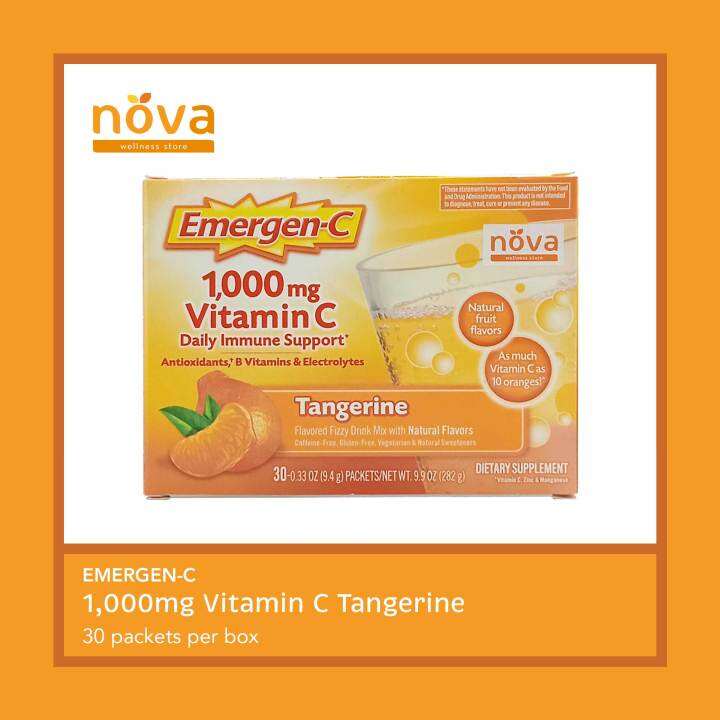 Emergen-C 1,000mg Vitamin C Tangerine 30 packets (box) | Lazada PH