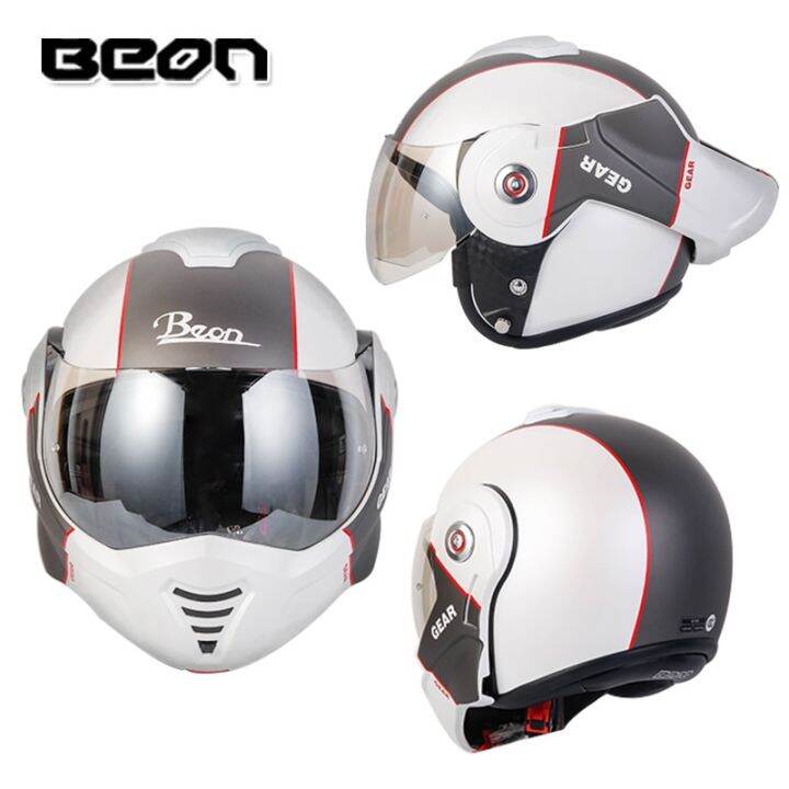 Original BEON Flip-up Motorcycle Helmet beon Modular Open Full Face ...