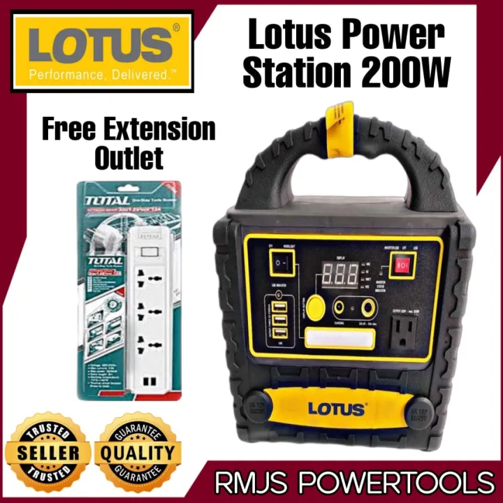 Lotus 200W Inverter Portable Generator Power Station Set (PR200) with ...