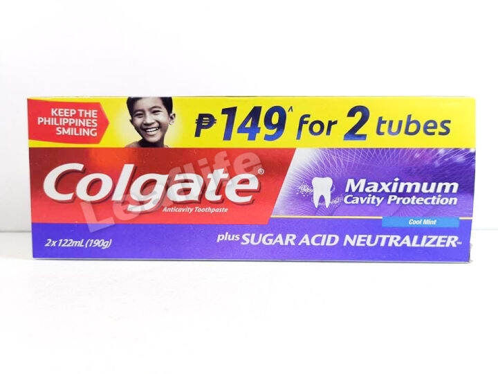 Colgate Toothpaste plus Sugar Acid Neutralizer 2 x 122 ml | Lazada PH