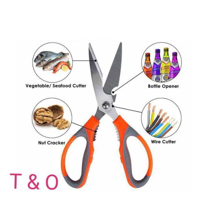 Multi-Functional Stainless Steel Kitchen Scissors | Lazada