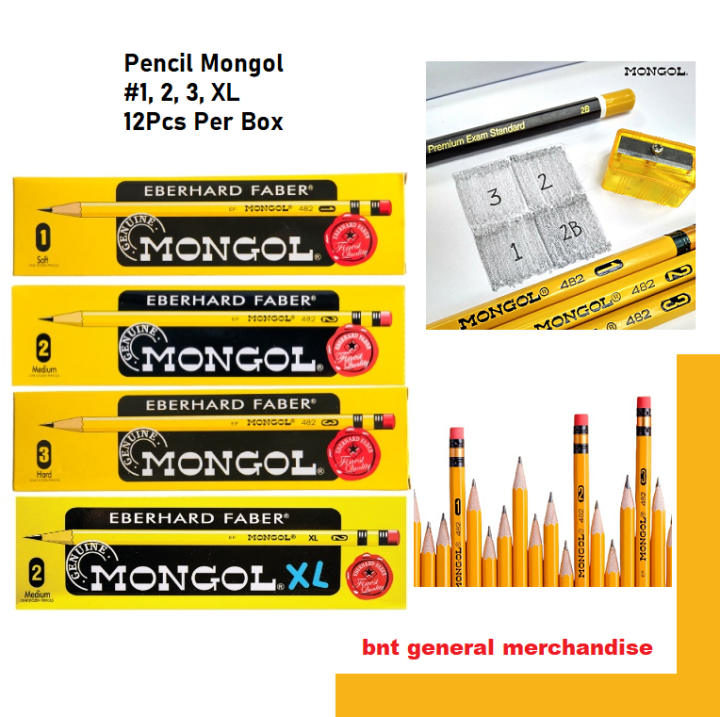 Original Mongol Pencil 12's per box 1, 2, 3, XL OR PER 2PCS | Lazada PH