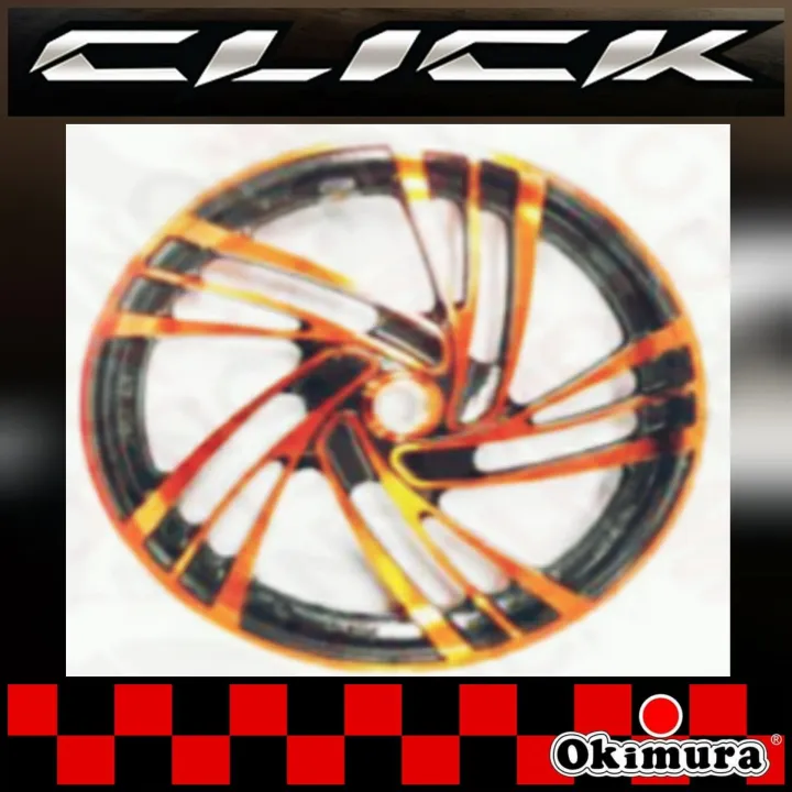 HONDA CLICK 125i/150i MAGWHEELS - METALLIC ORANGE / BLACK (OKIMURA ...