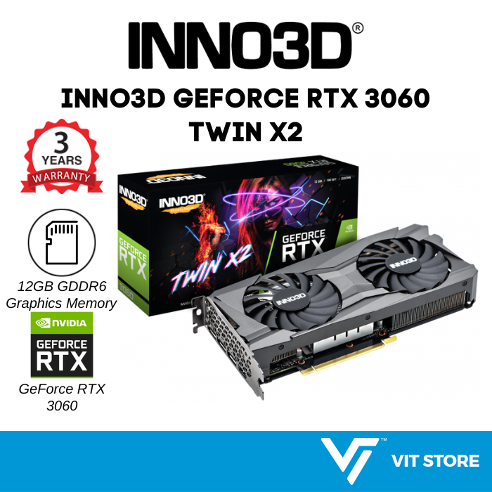 INNO3D GeForce RTX 3060 Twin X2 12GB GDDR6 Graphics Card / GPU | Lazada