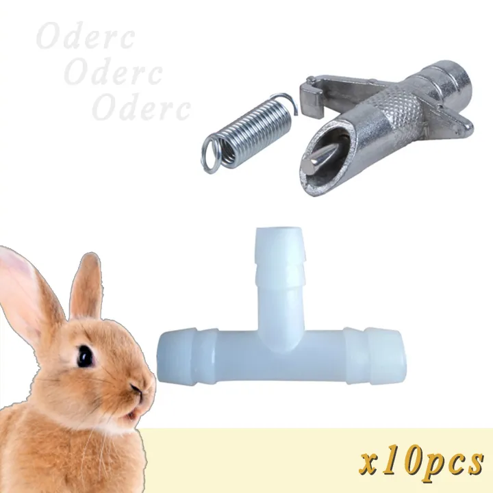 Rabbit Water Nipple Drinker for Automatic setup Drinker in Cage (5 SETS ...