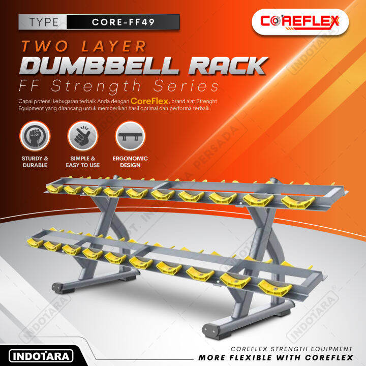 Two Layer Dumbell Rack/Rak Dumbell 2 Susun CORE-FF49 Coreflex | Lazada Indonesia