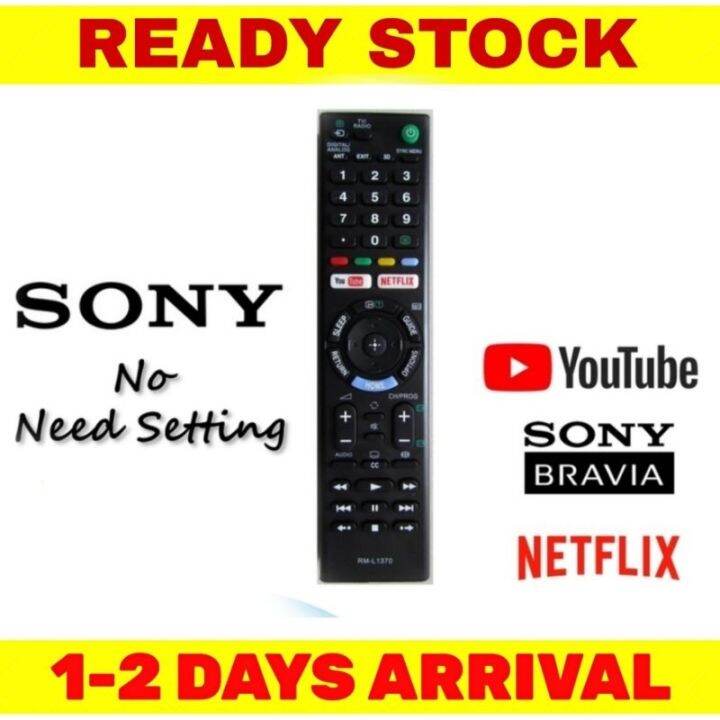 SONY RMT-TX300P BRAVIA SMART TV REMOTE CONTROL YOUTUBE NETFLIX TV LED ...