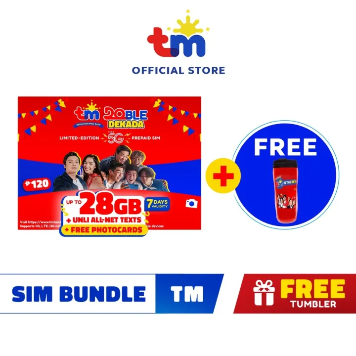 TM 5G SIM w/ up to 28GB Seth/Andrea/TJ photocards | Lazada PH