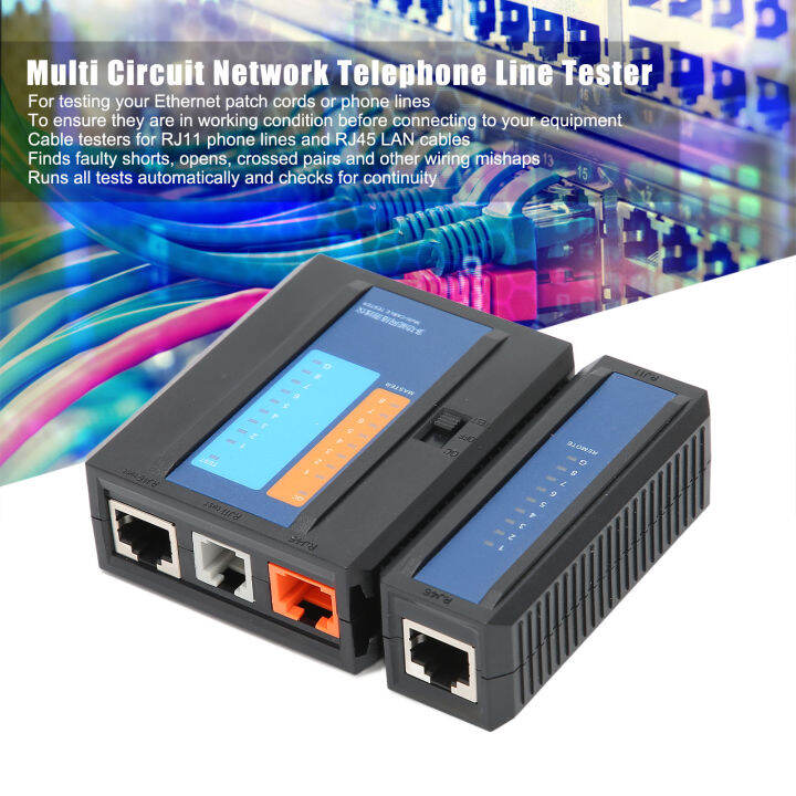 RJ45 Cable Tester, LED Status Display RJ45 Network Cable Tester for ...