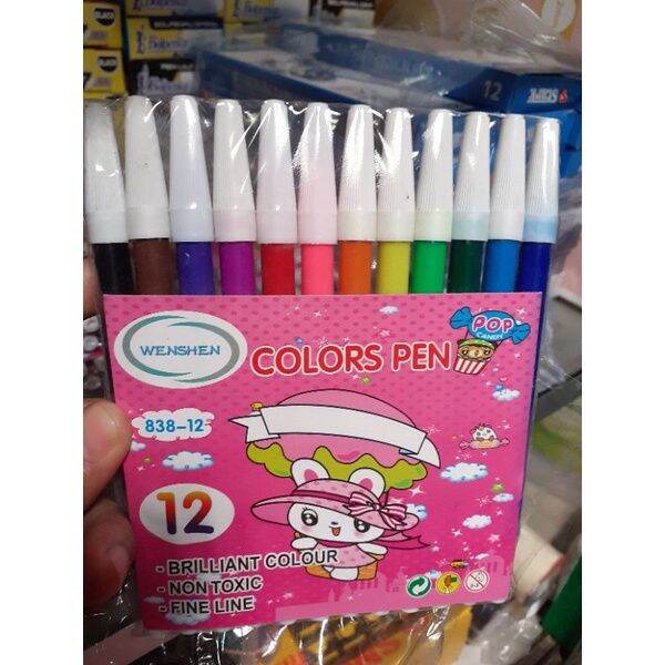 Spidol Besar 12 Warna Murah 838/Spidol Warna Warni/Spidol 12Warna ...