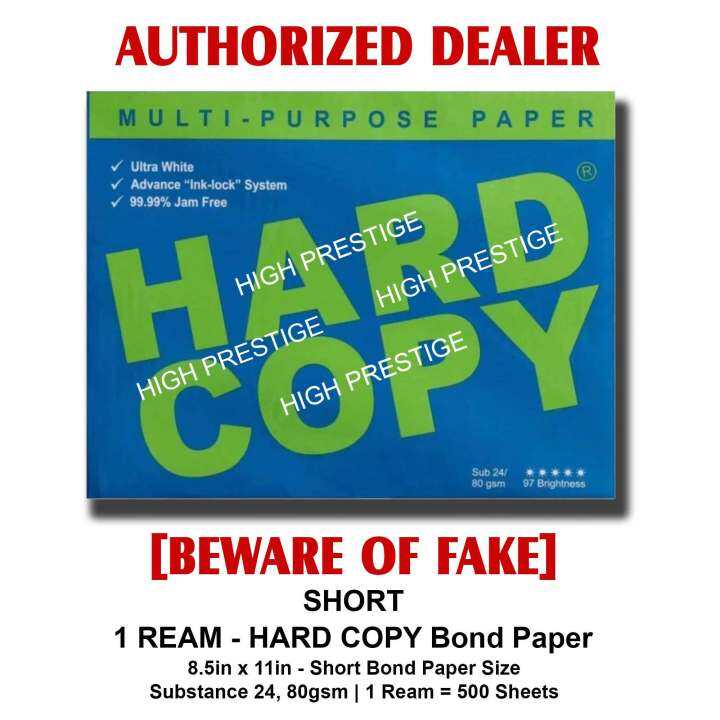 Hard Copy Bond Paper SHORT 8.5x11in Bond Papers Copy Paper Papers 80gsm ...