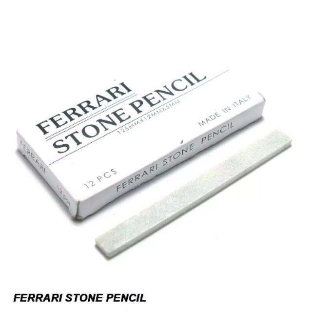 KAPUR BESI FERRARI PUTIH - PLATE STONE PENCIL - PENSIL TULIS BESI | Lazada Indonesia