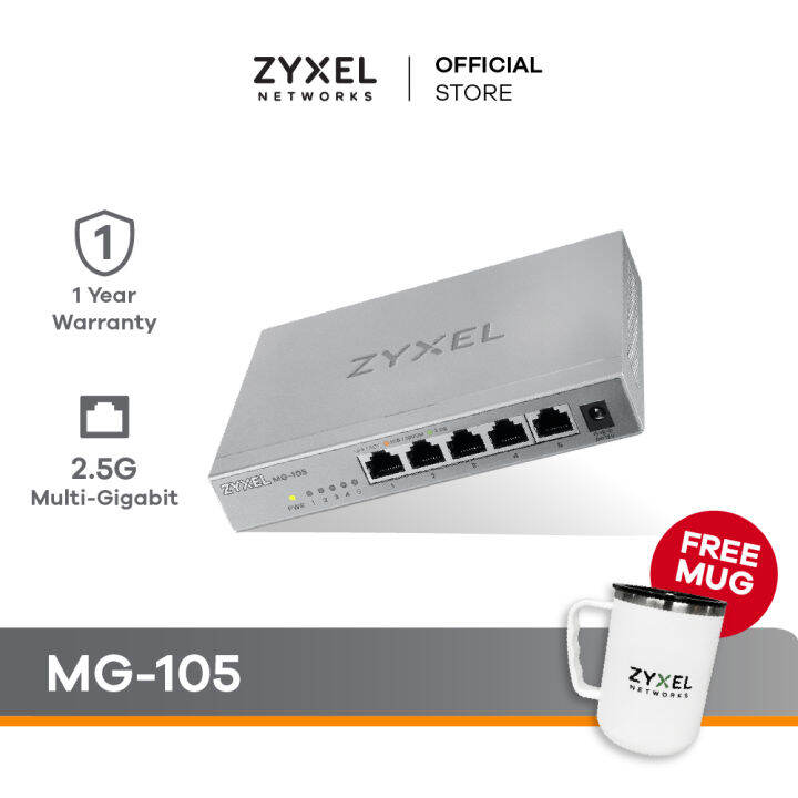 Zyxel MG-105 | 5-Port 2.5G Multi-Gigabit Unmanaged Switch for Home ...