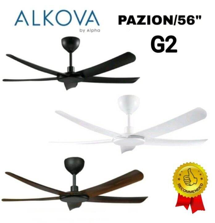 Alpha Alkova Pazion G2 56" Inch DC Ceiling Fan With 5 Blades Remote ...