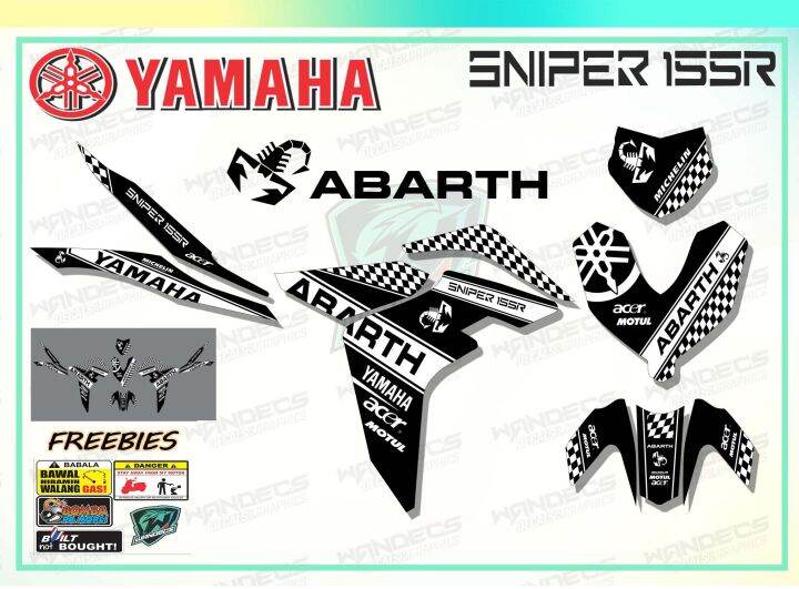 Yamaha Sniper 155 Decals - ( Fully Laminated -Gloss Vinyl high grade ...