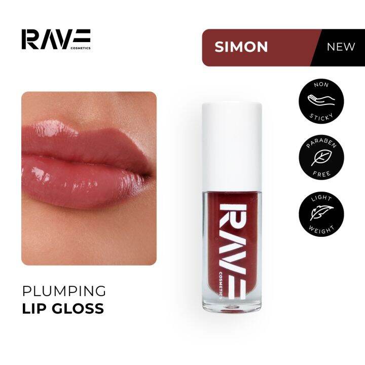 Rave Cosmetics Plumping Lip Gloss in Simon 5ml | Lazada PH