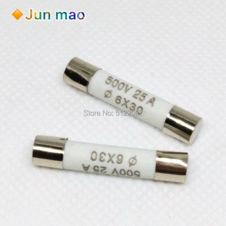 10Pcs 6x30 Fast blow Ceramic Fuse 6x30mm Fuse 500V 0.5A 1A 2A 3A 4A 5A ...