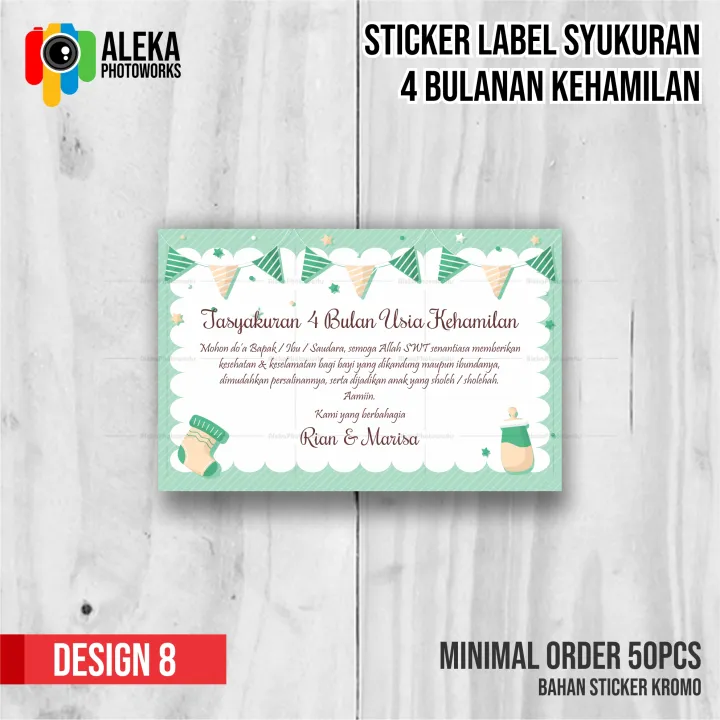 Sticker Label Syukuran Kehamilan 4 Bulan 7 Bulan | Lazada Indonesia