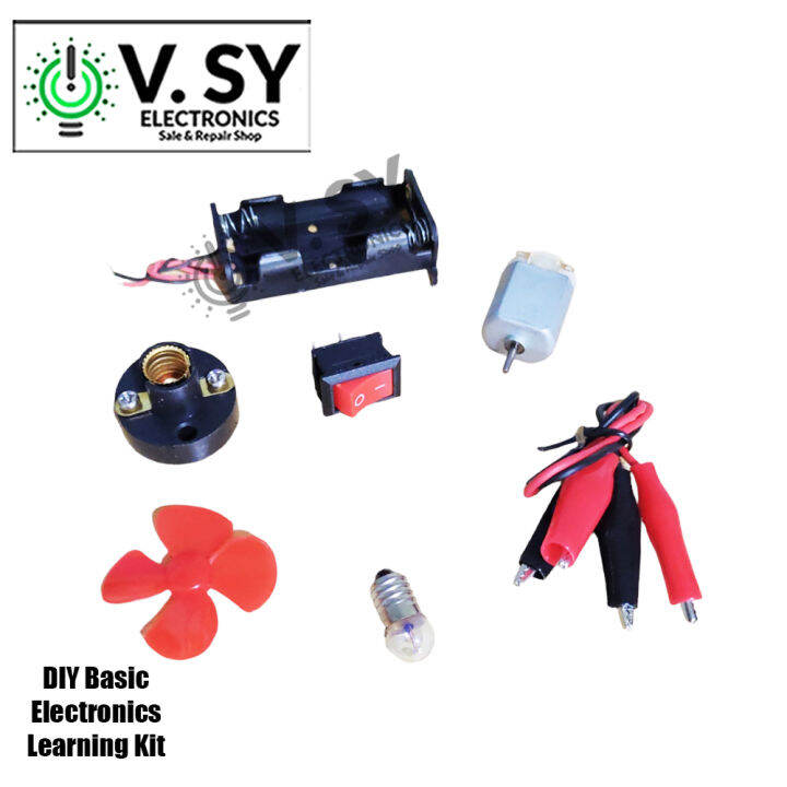 DIY Basic Electronics Starter Kit DC Motor and Lights 3V | Lazada PH