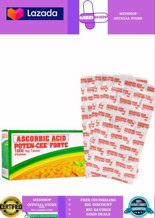 POTEN-CEE FORTE 1000mg 12 tablet Vitamin C 1000mg Medshop | Lazada PH