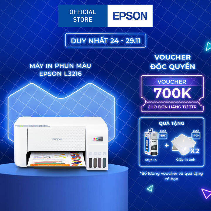 Máy in phun màu đa năng Epson Ecotank L3216 | Lazada.vn