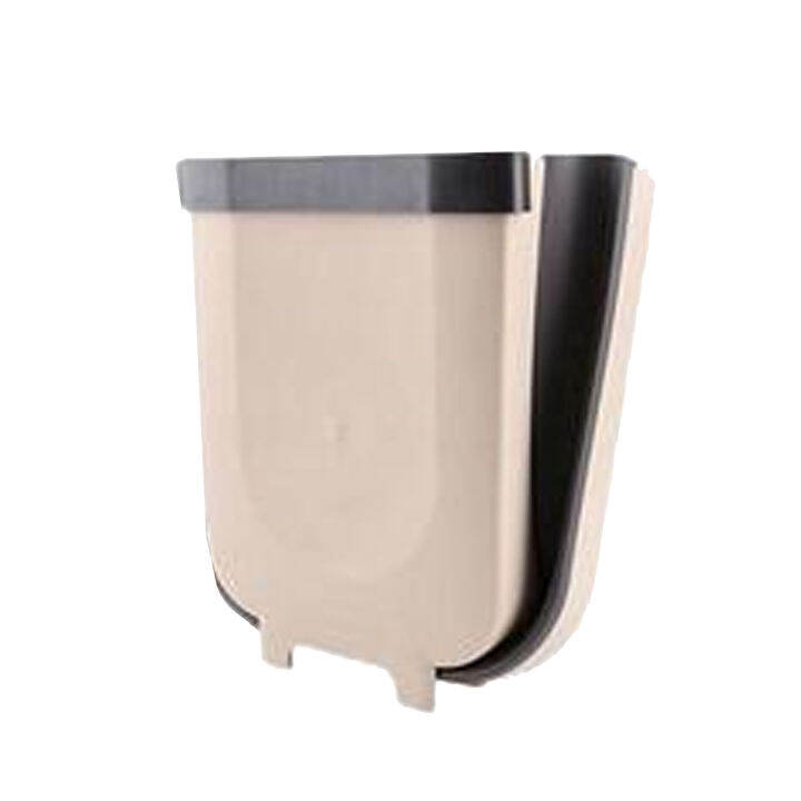 Kitchen Folding Dustbin Foldable Wall Mounted Hanging Garbage Rubbish ...
