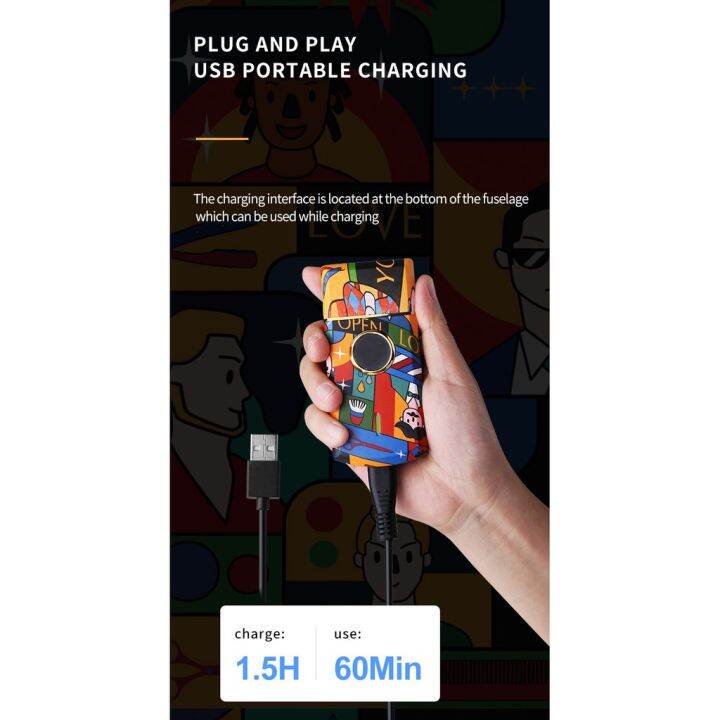 Kemei Uno cordless Single Foil Shaver StyleCraft Graffiti Professional ...