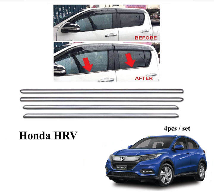 Honda HRV Window Trim Chrome Lining / Door Belt Moulding (4pcs) | Lazada