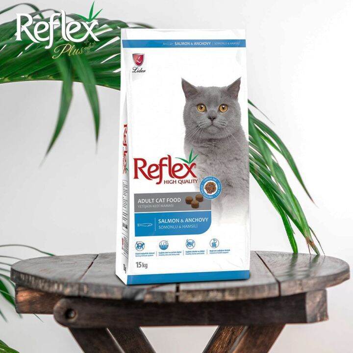 15kg REFLEX High Quality Adult Cat Food with Salmon & Anchovy | Lazada