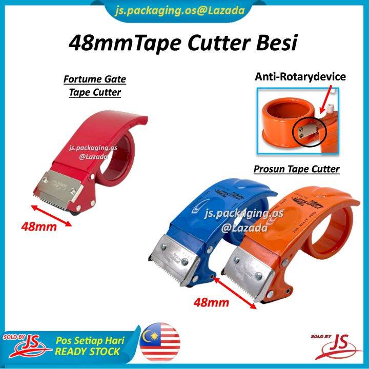 Tape Dispenser 48mm OPP Hand Box Packaging Roller Cutter Metal / Tape ...